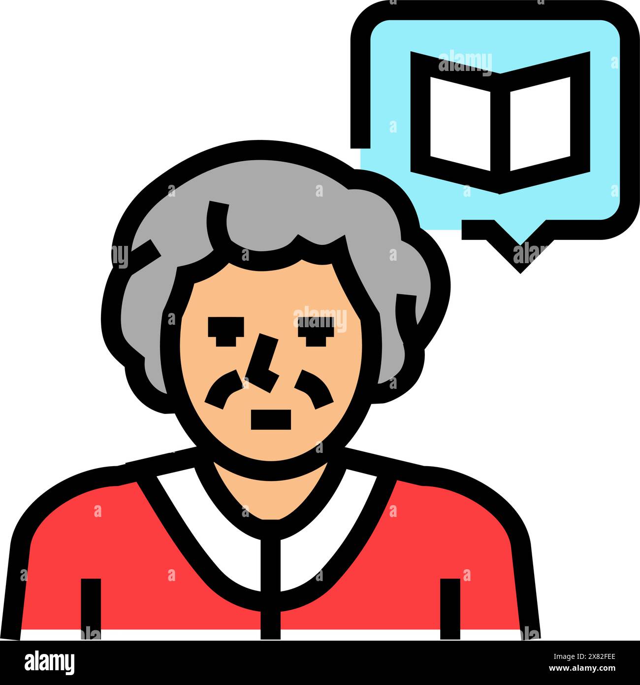 Reading older man Cut Out Stock Images & Pictures - Alamy