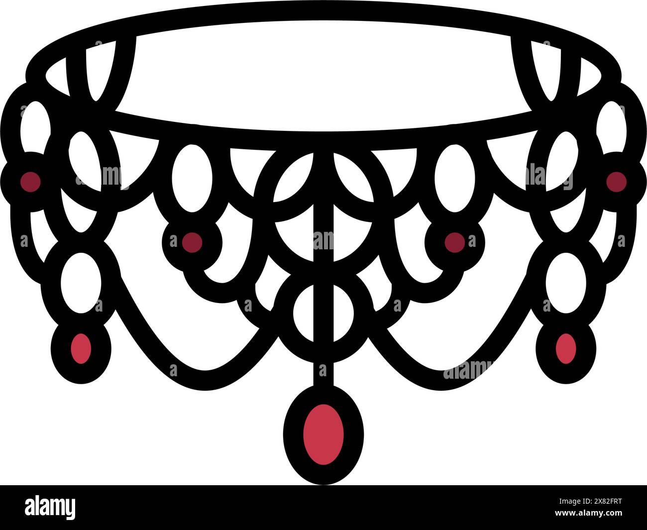 lace goth subculture color icon vector illustration Stock Vector Image ...