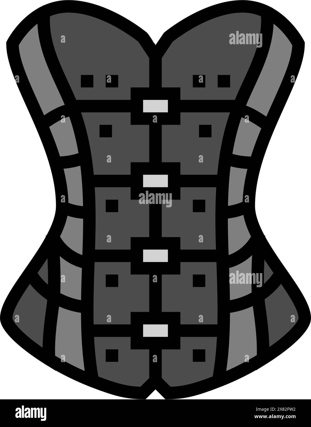 Corsets Goth Subculture Color Icon Vector Illustration Stock Vector