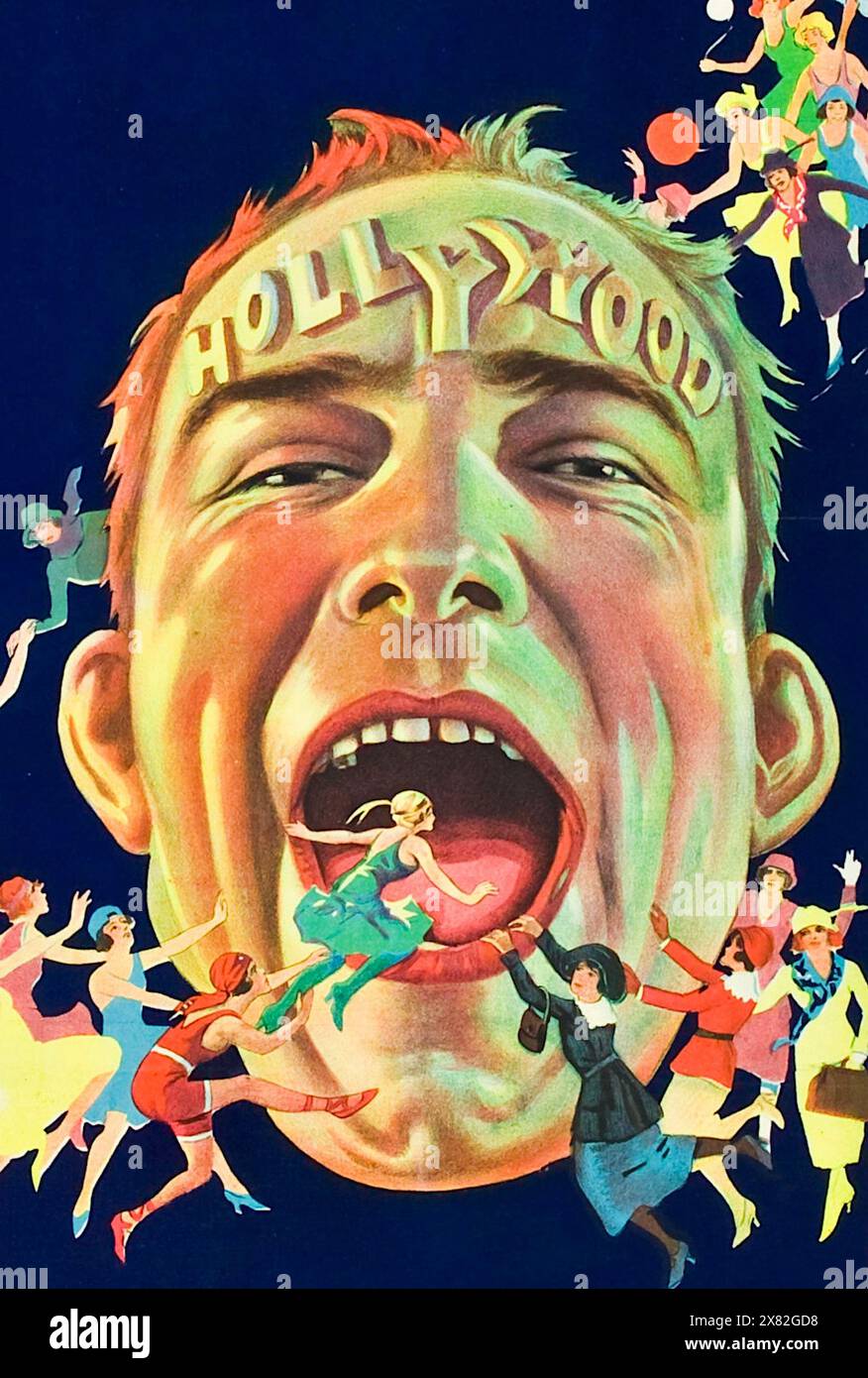 Face of Hollywood - Poster for the 1923 film Hollywood Stock Photo - Alamy