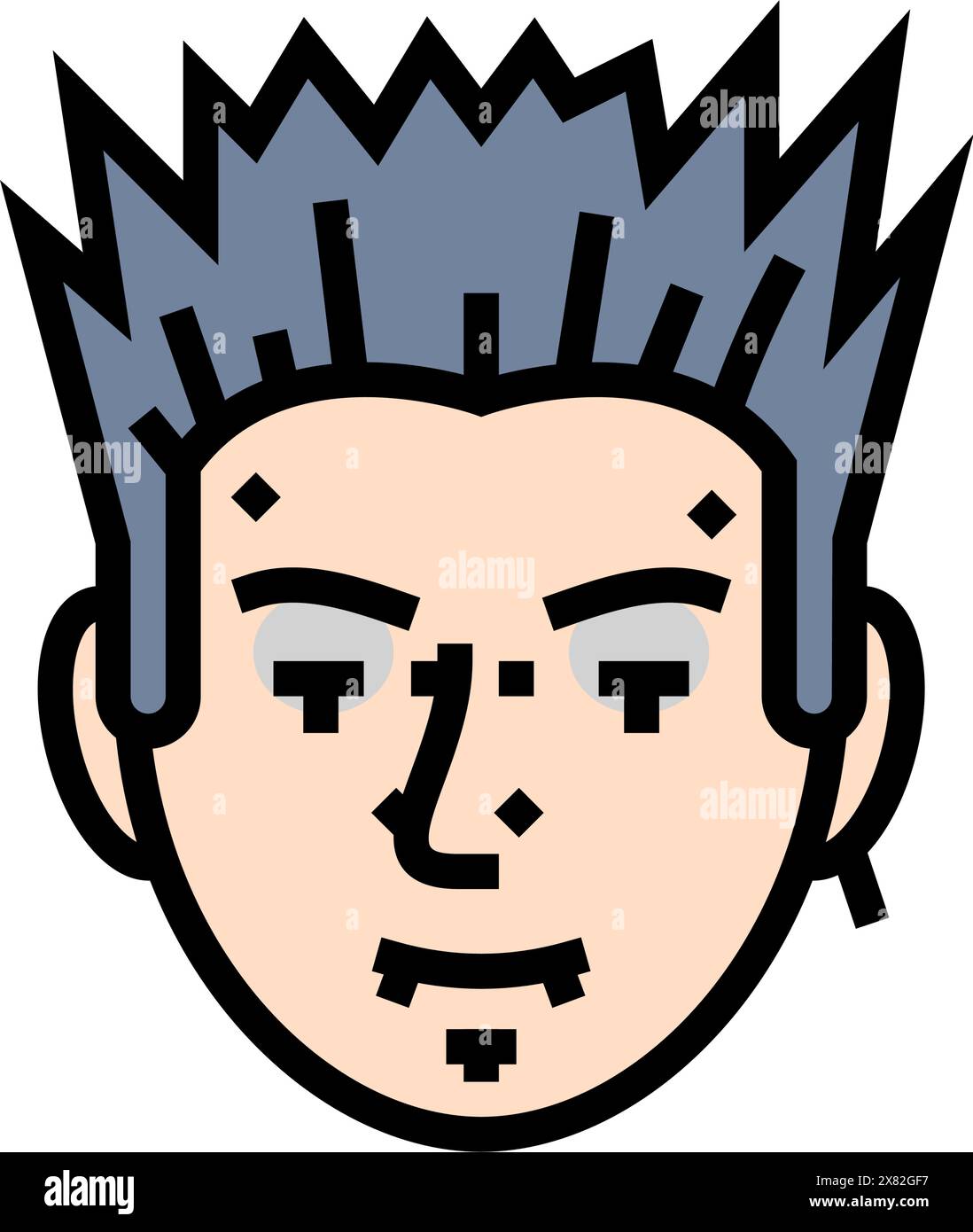 piercings goth subculture color icon vector illustration Stock Vector ...