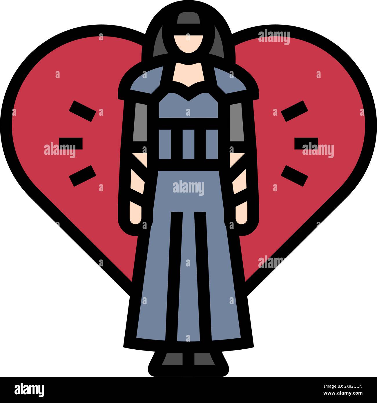 romanticism goth subculture color icon vector illustration Stock Vector ...