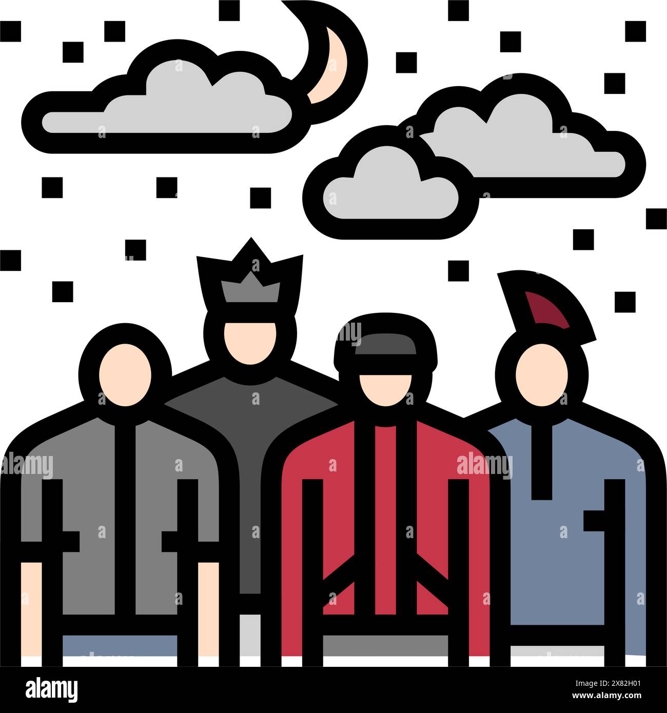 nightlife goth subculture color icon vector illustration Stock Vector ... nightlife goth subculture color icon vector illustration Stock Vector ...
