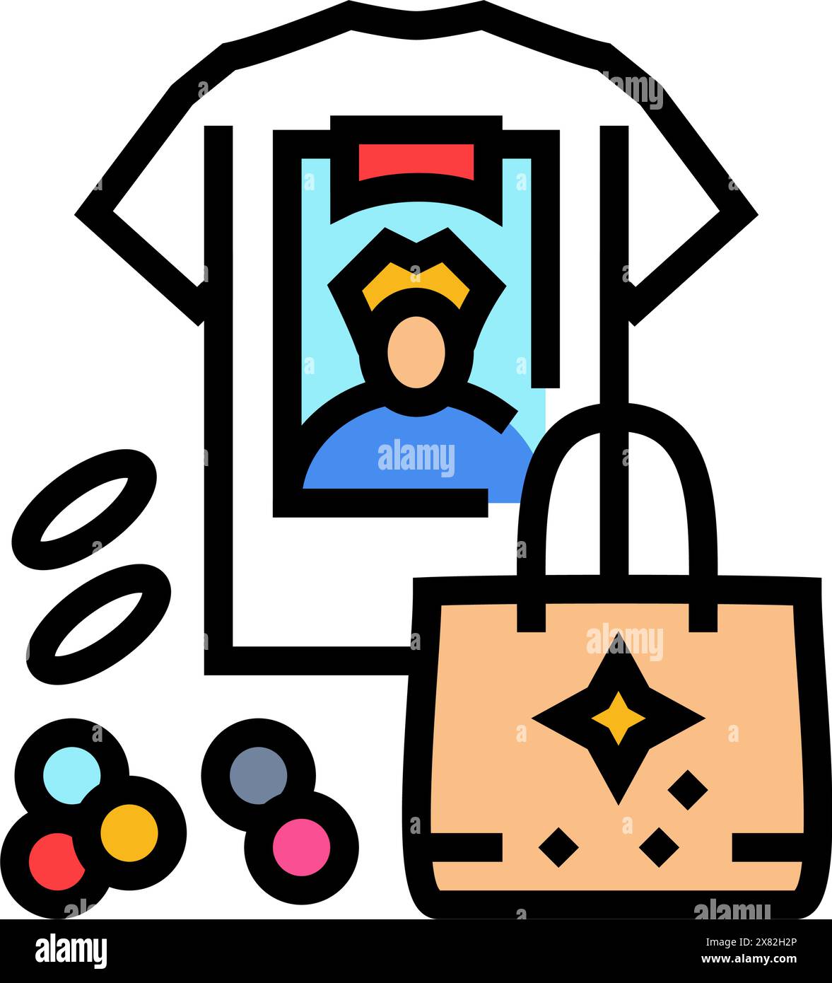 fan merchandise otaku color icon vector illustration Stock Vector Image ...