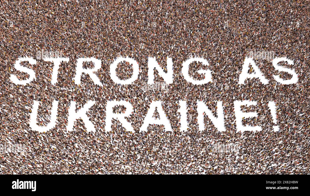Concept or conceptual community of people forming the STRONG AS UKRAINE ...