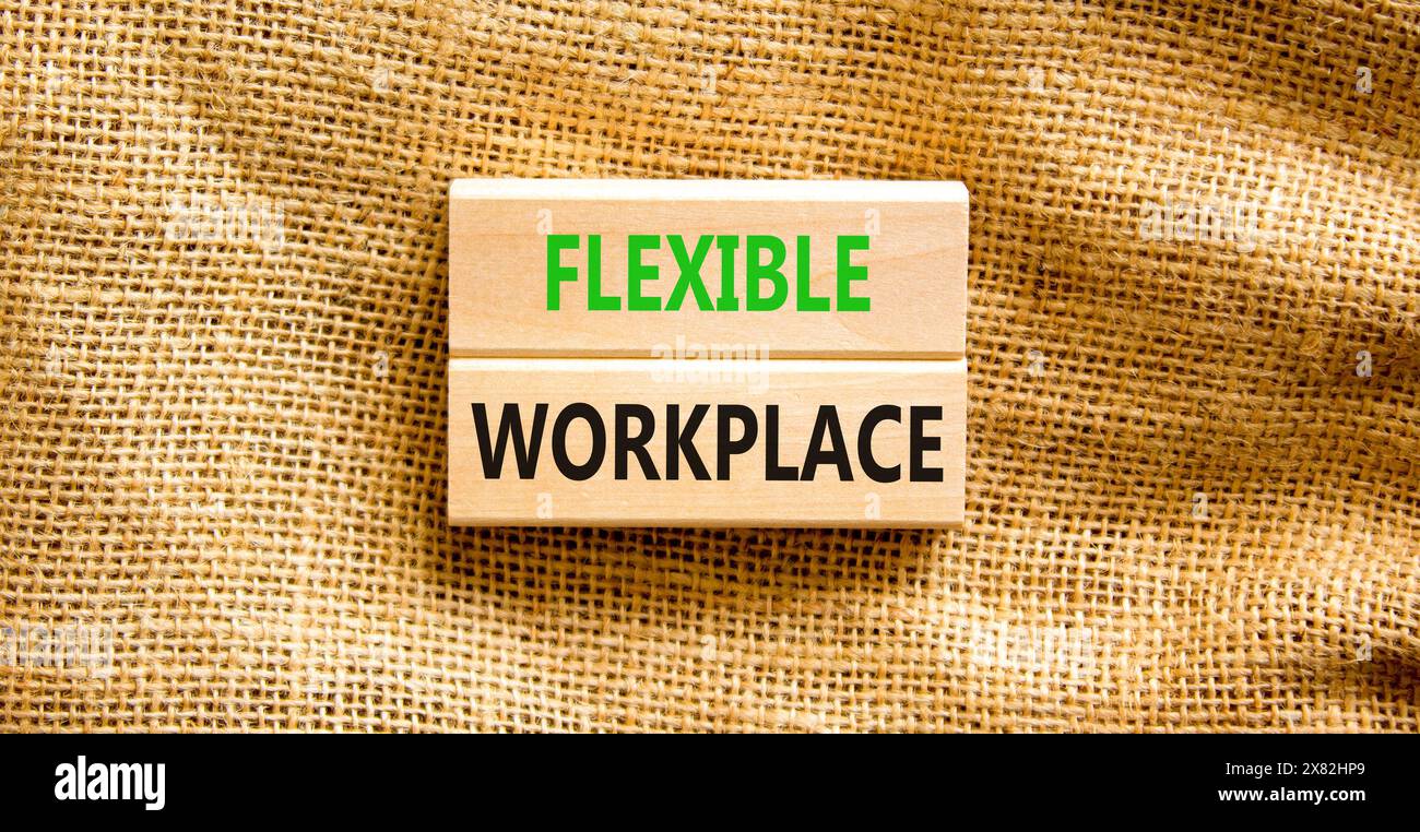Flexible workplace symbol. Concept words Flexible workplace on ...