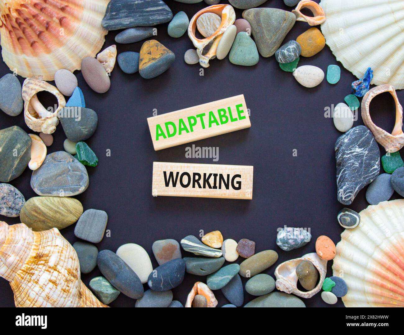 Adaptable working symbol. Concept words Adaptable working on beautiful ...