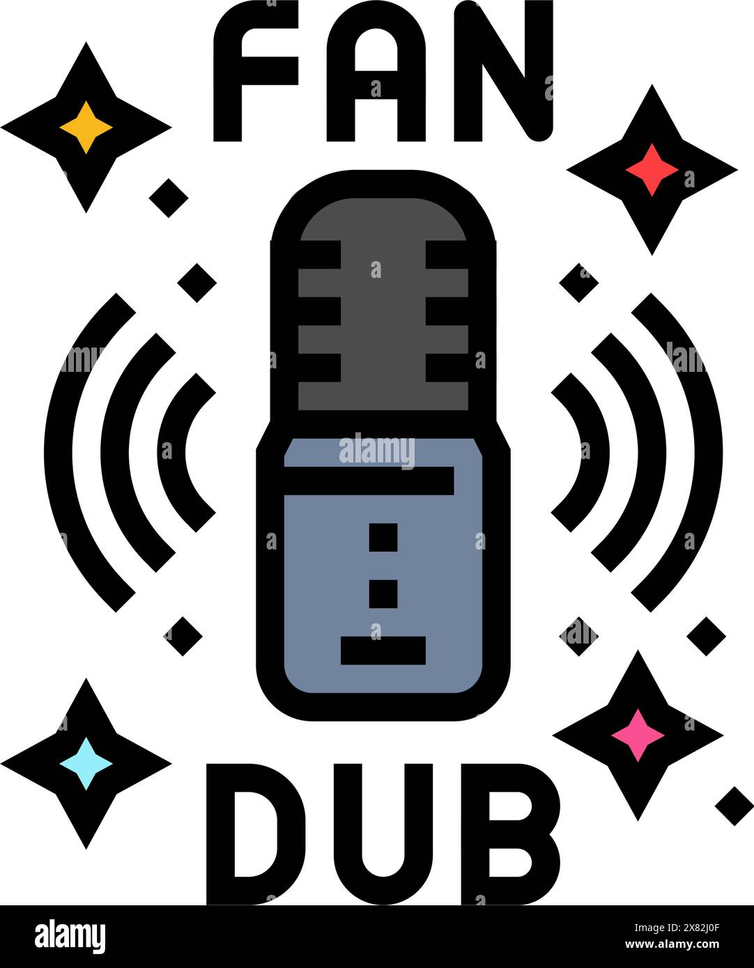 fandubs otaku color icon vector illustration Stock Vector Image & Art ...