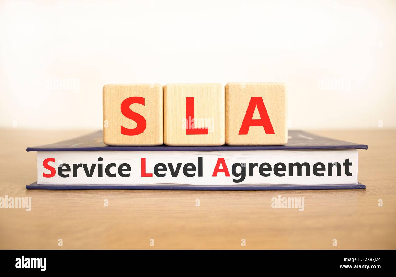 SLA service level agreement symbol. Concept words SLA service level ...