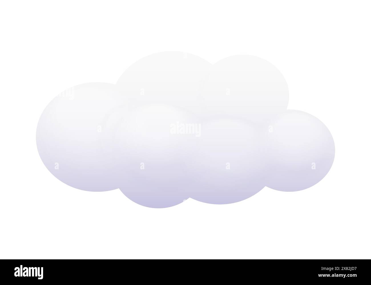 White cotton cloud, realistic sky decoration of kids nursery vector ...