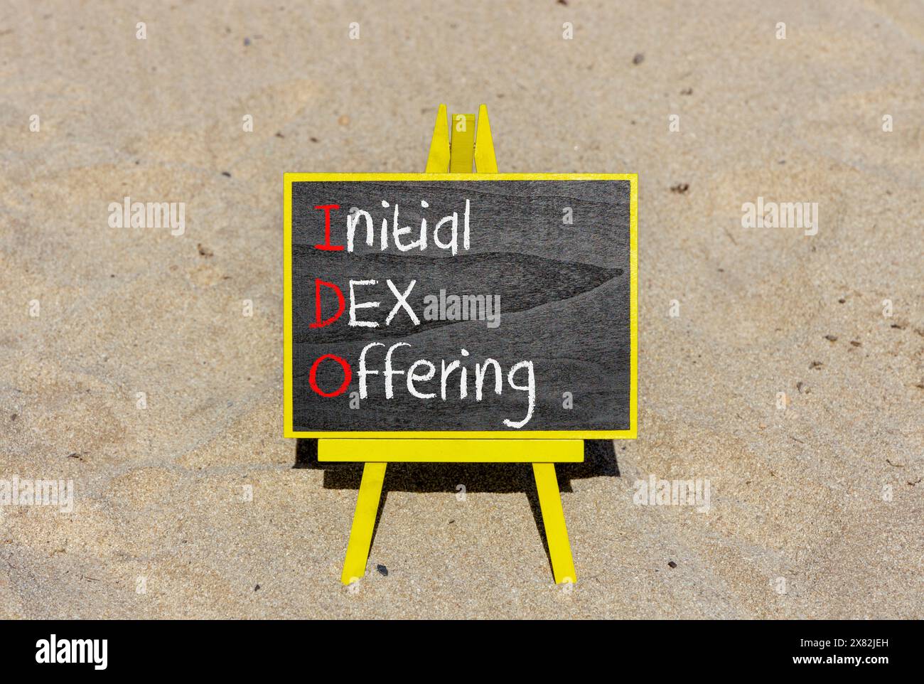 IDO initial DEX offering symbol. Concept words IDO initial DEX offering ...