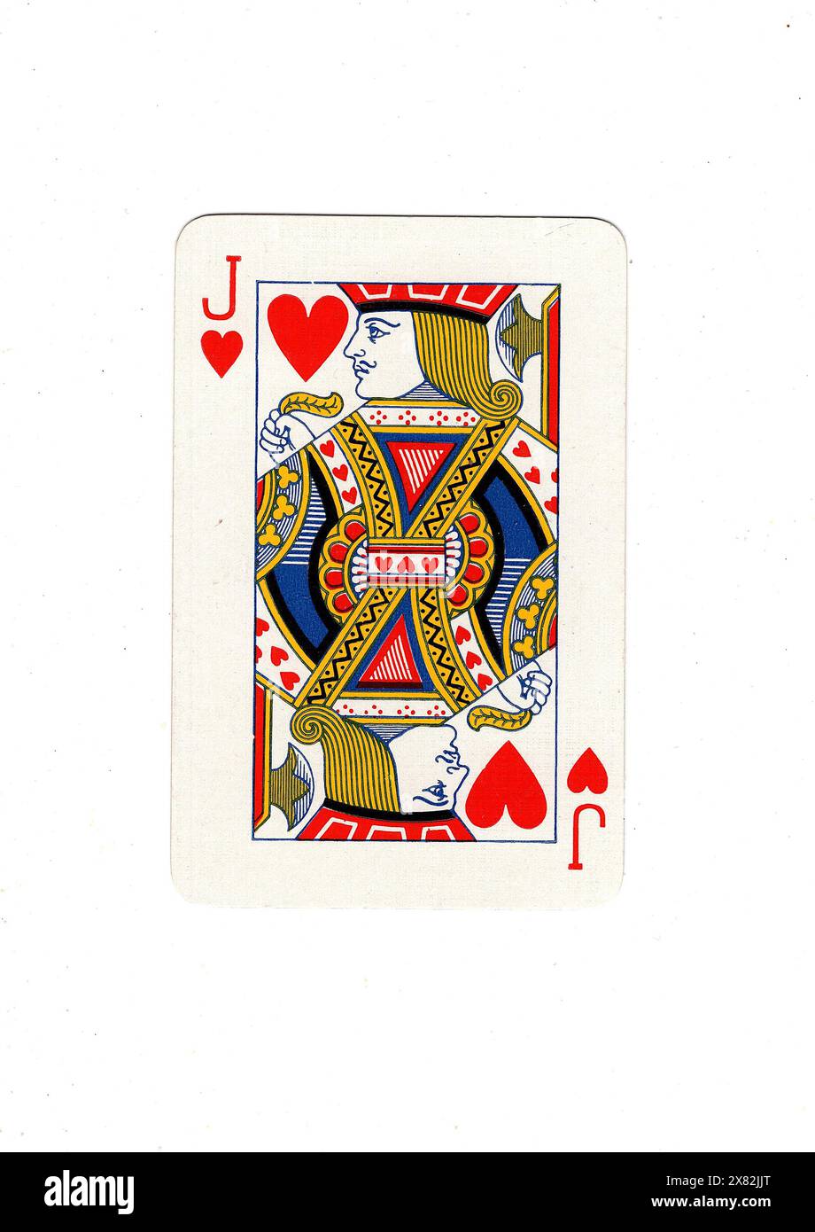 A jack of hearts playing card on a white background Stock Photo - Alamy