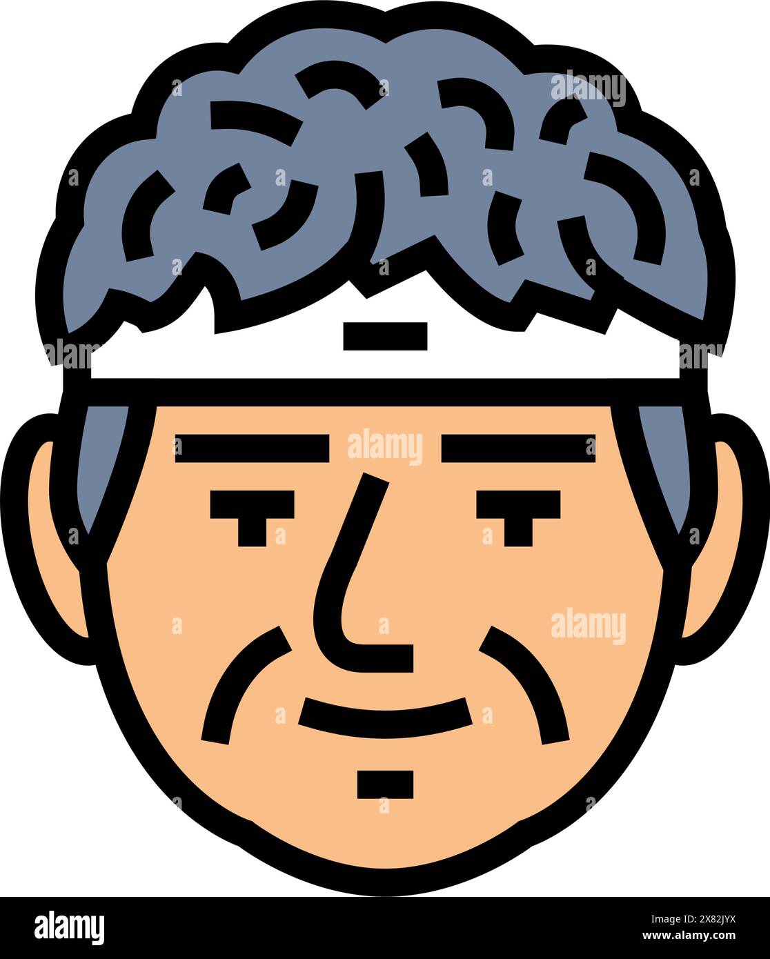 otaku man avatar color icon vector illustration Stock Vector Image ...