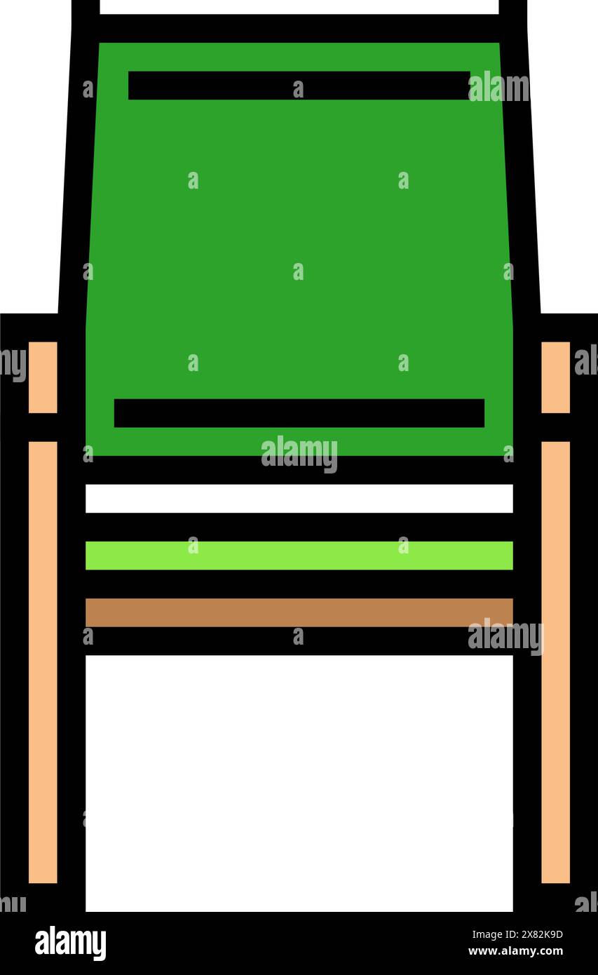 patio chair outdoor furniture color icon vector illustration Stock ...