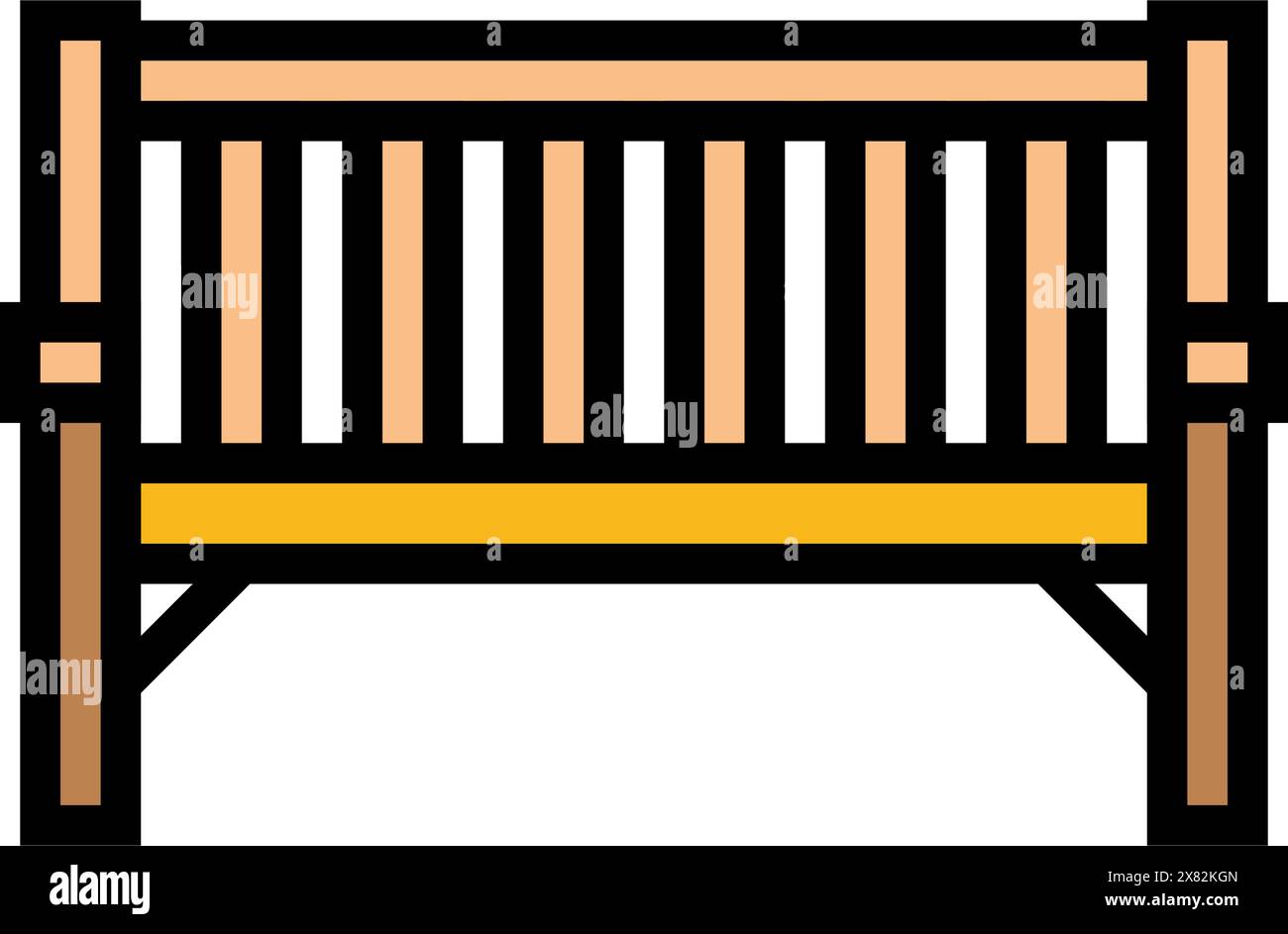 bench outdoor furniture color icon vector illustration Stock Vector ...