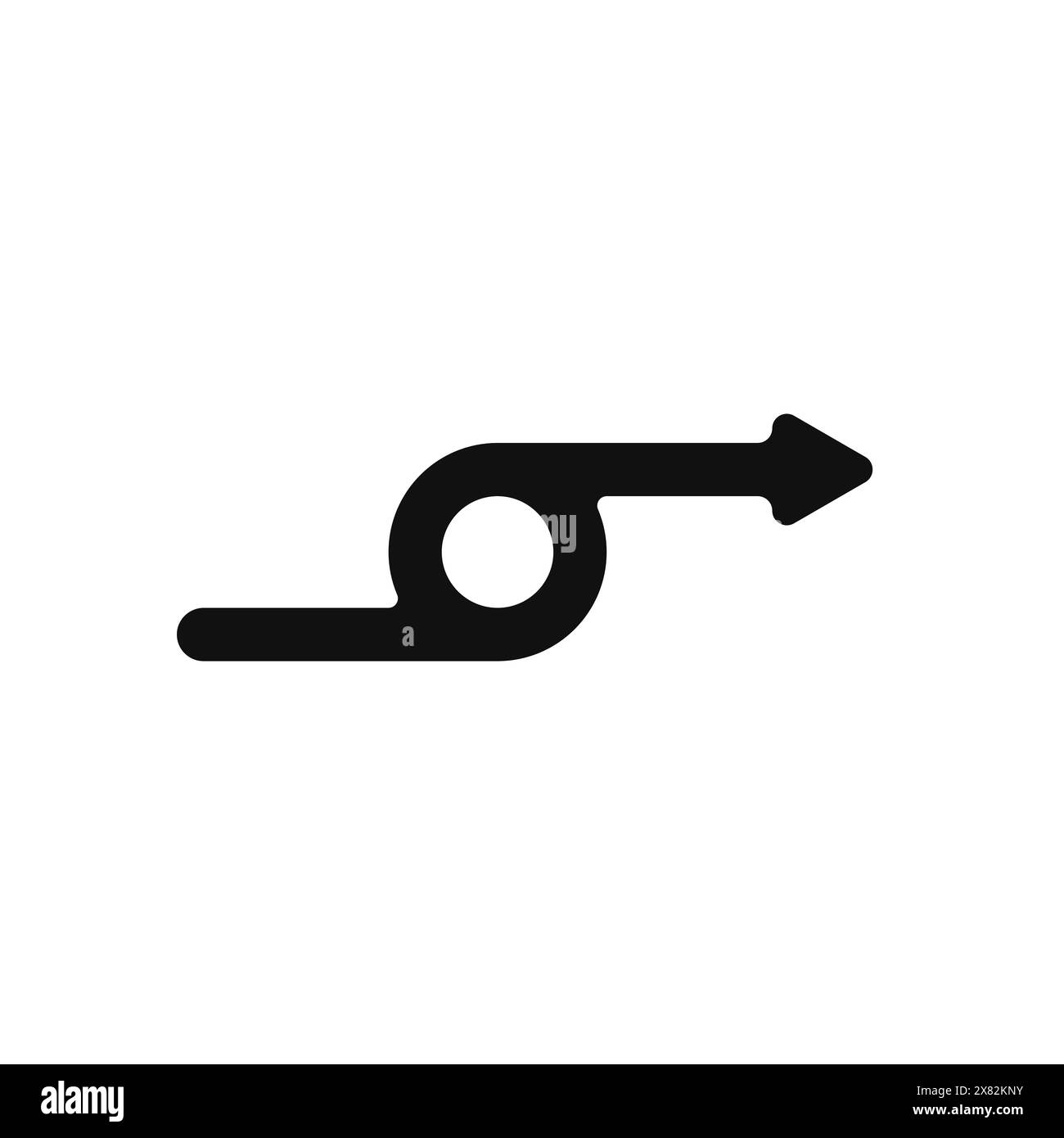 Twisted right arrow icon. Direction arrow vector icon. Direction ...