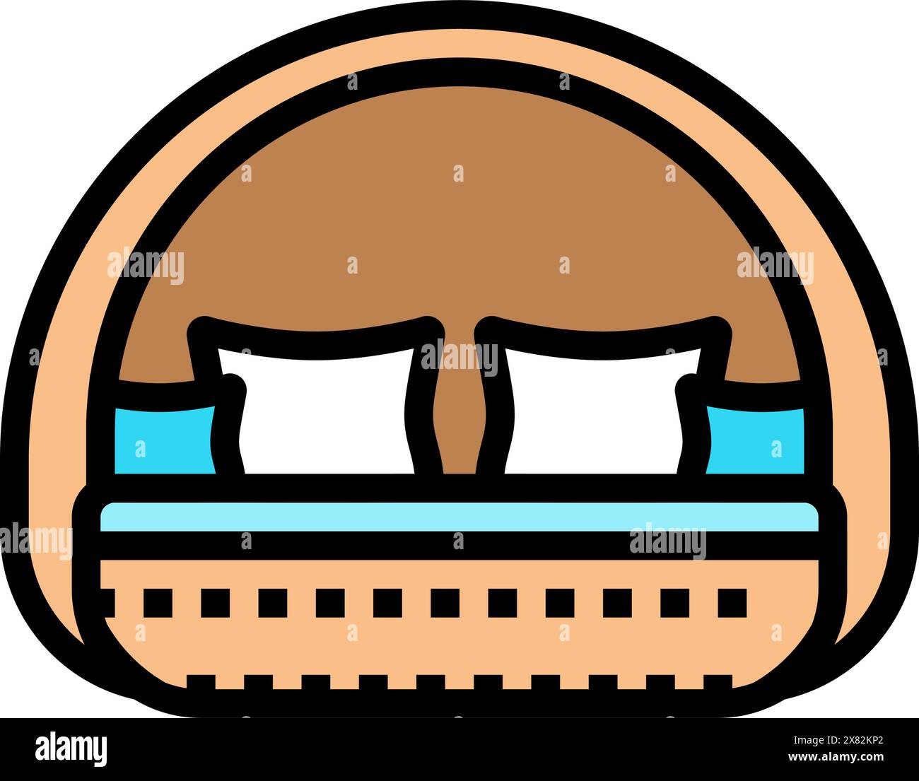 daybed outdoor furniture color icon vector illustration Stock Vector ...