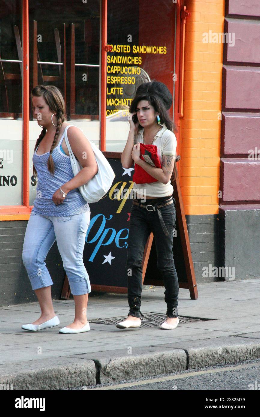 Amy Winehouse Leaving the Hawley Arms pub with best friend Juliette ...