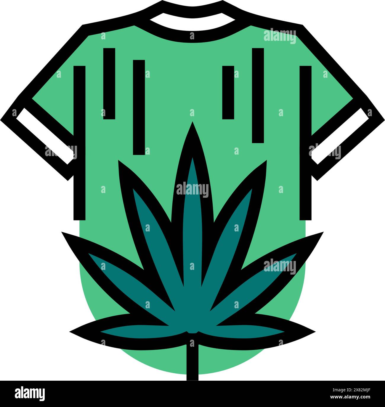 hemp clothing sustainable fashion color icon vector illustration Stock ...