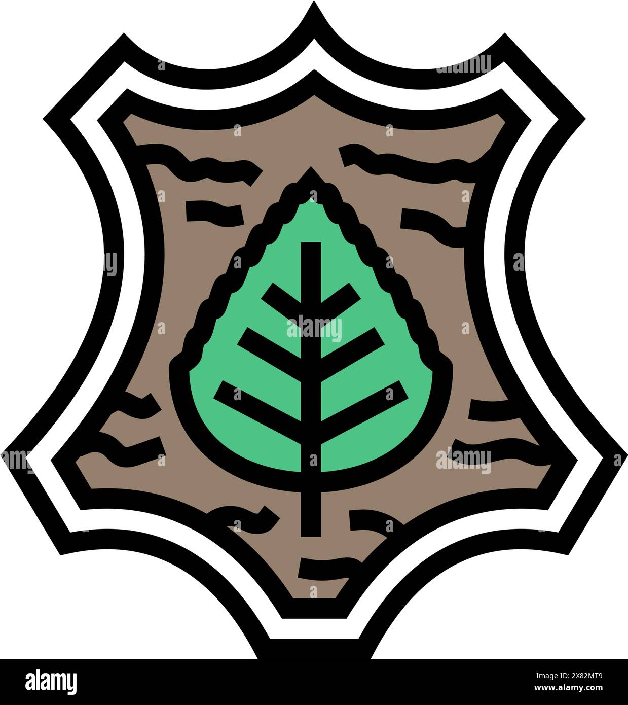 vegan leather sustainable fashion color icon vector illustration Stock ...