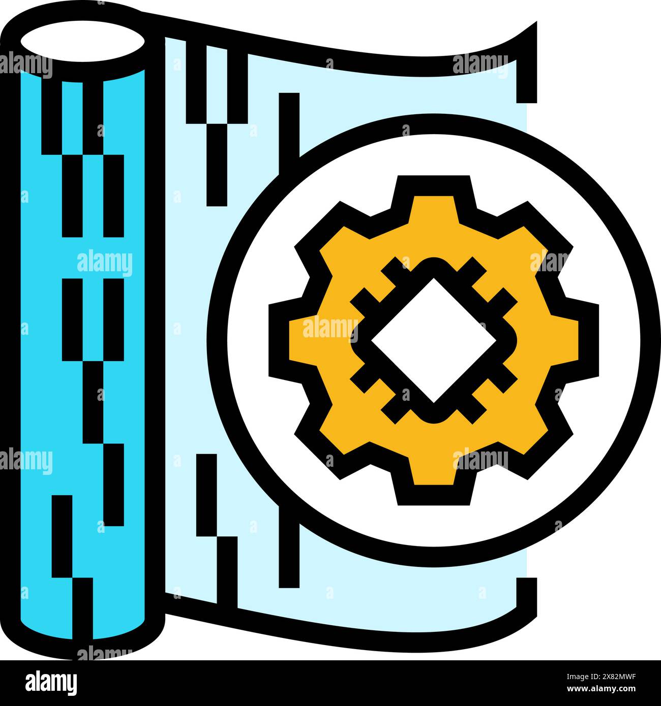 repurposed textiles sustainable fashion color icon vector illustration ...