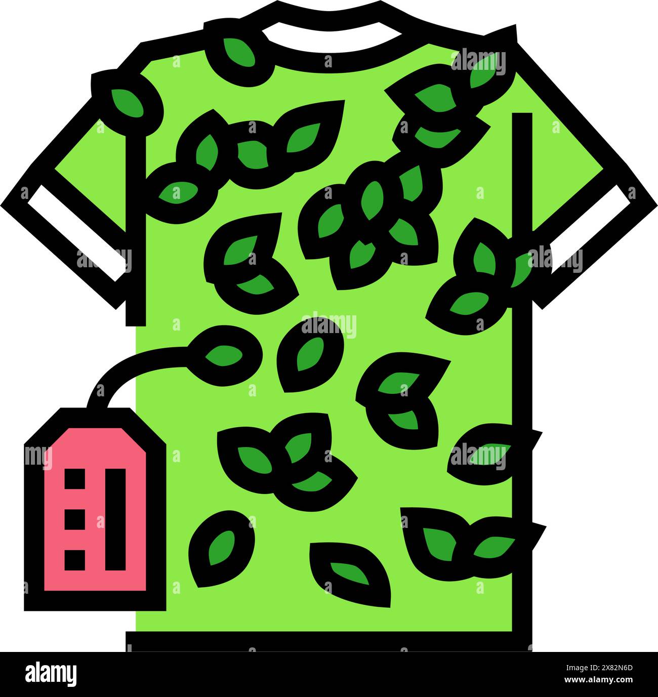 eco conscious designs sustainable fashion color icon vector ...