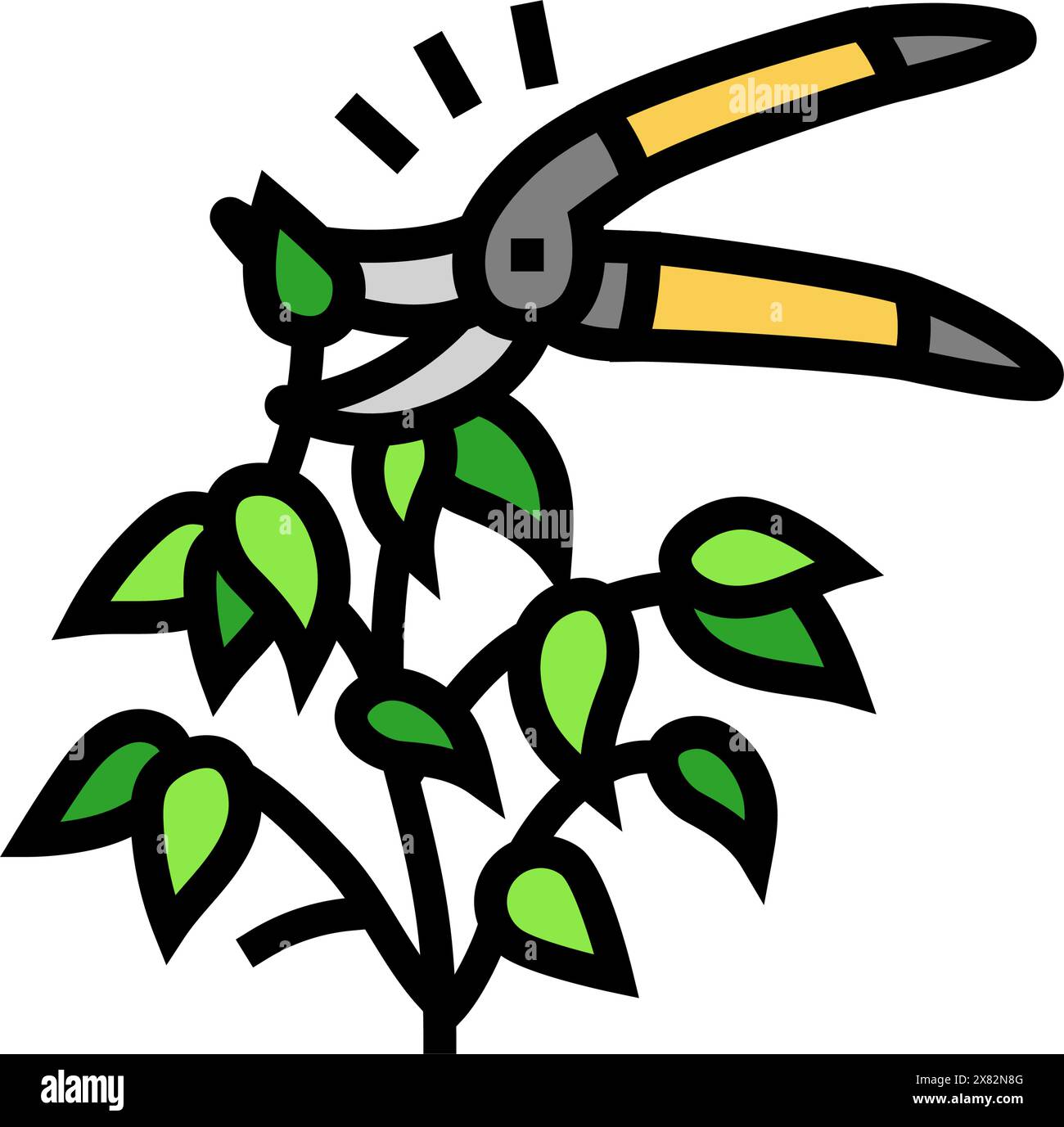 pruning urban gardening color icon vector illustration Stock Vector ...