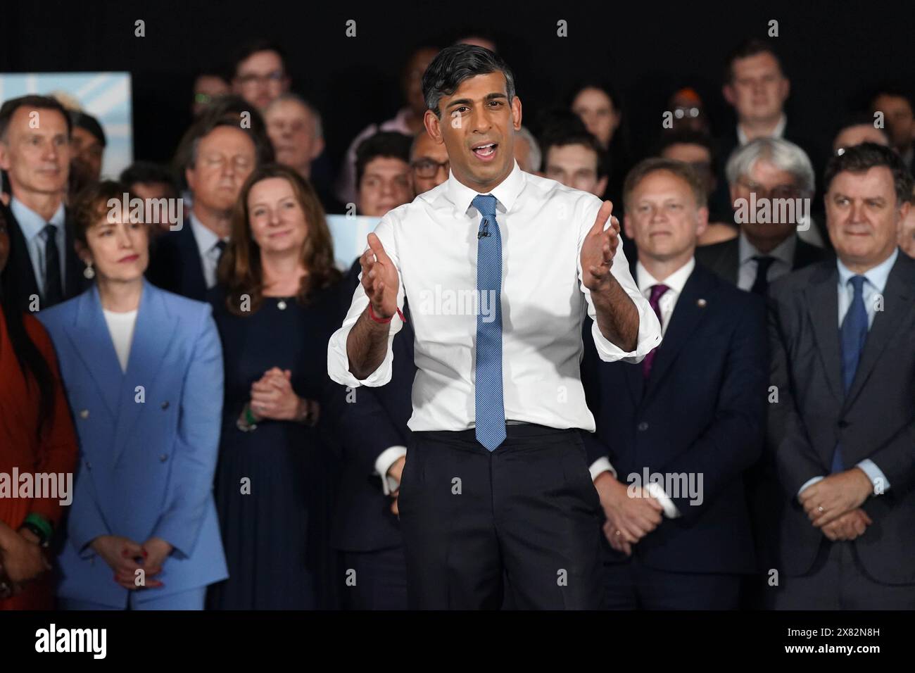 Prime Minister Rishi Sunak speaking at a General Election campaign ...