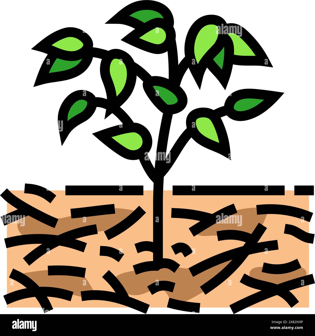 mulching urban gardening color icon vector illustration Stock Vector ...