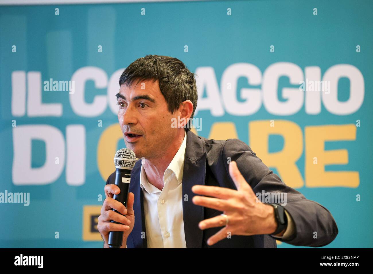 Naples, Italy, 22 May 2024. Nicola Fratoianni, leader of the Italian ...