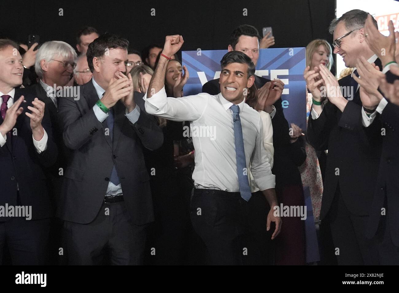 Prime Minister Rishi Sunak during a General Election campaign event at ...