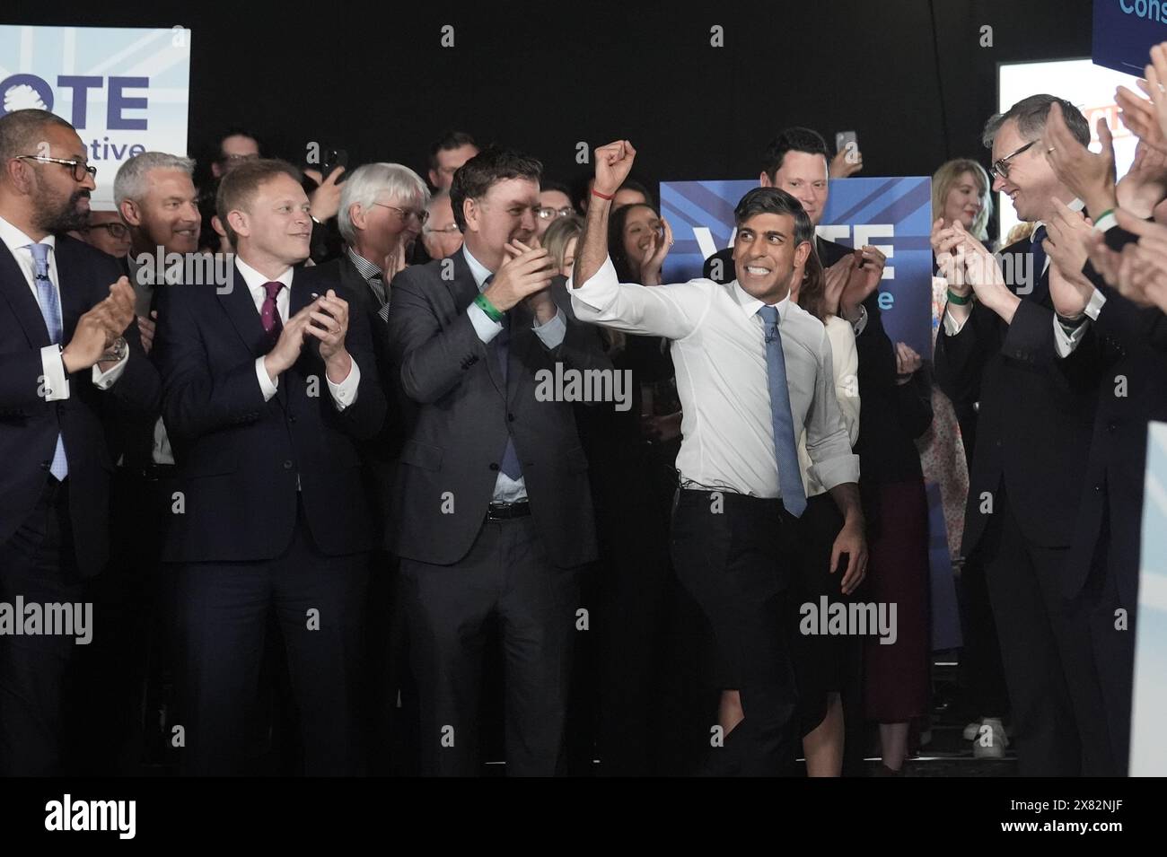 Prime Minister Rishi Sunak during a General Election campaign event at ...