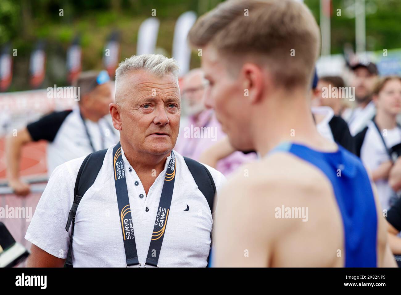 Oslo 20240522. The Trond Mohn Games track and field event at Fana ...