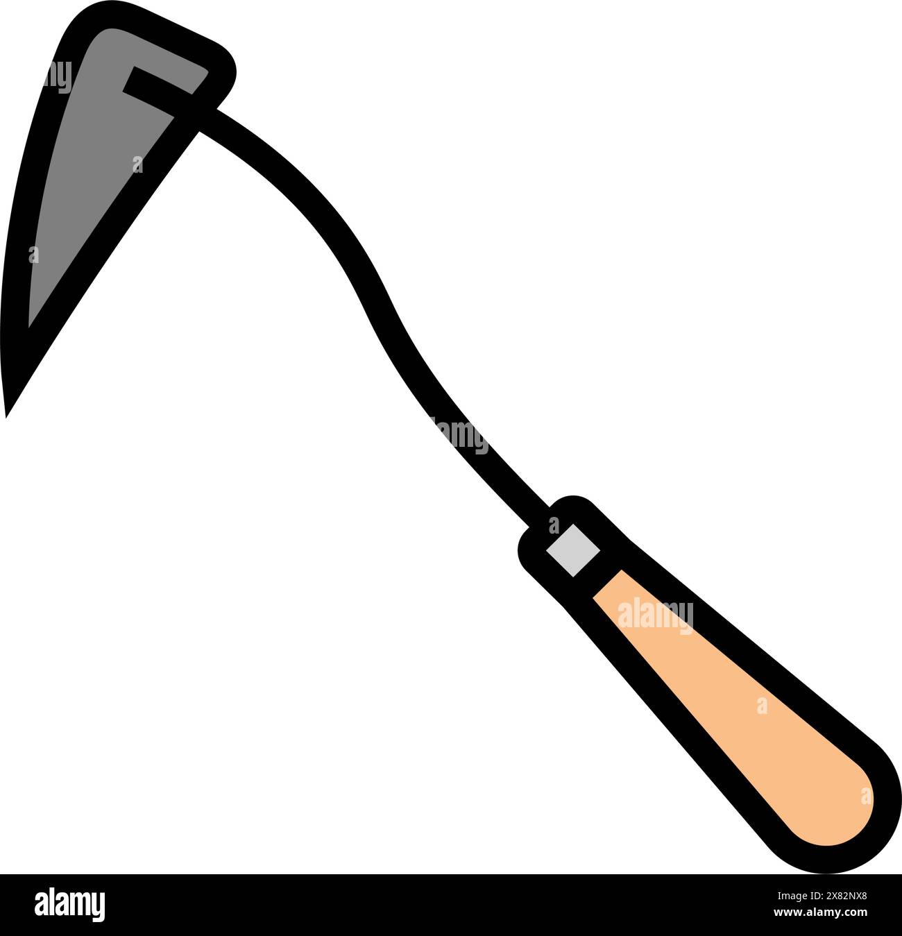 hoe urban gardening color icon vector illustration Stock Vector Image ...