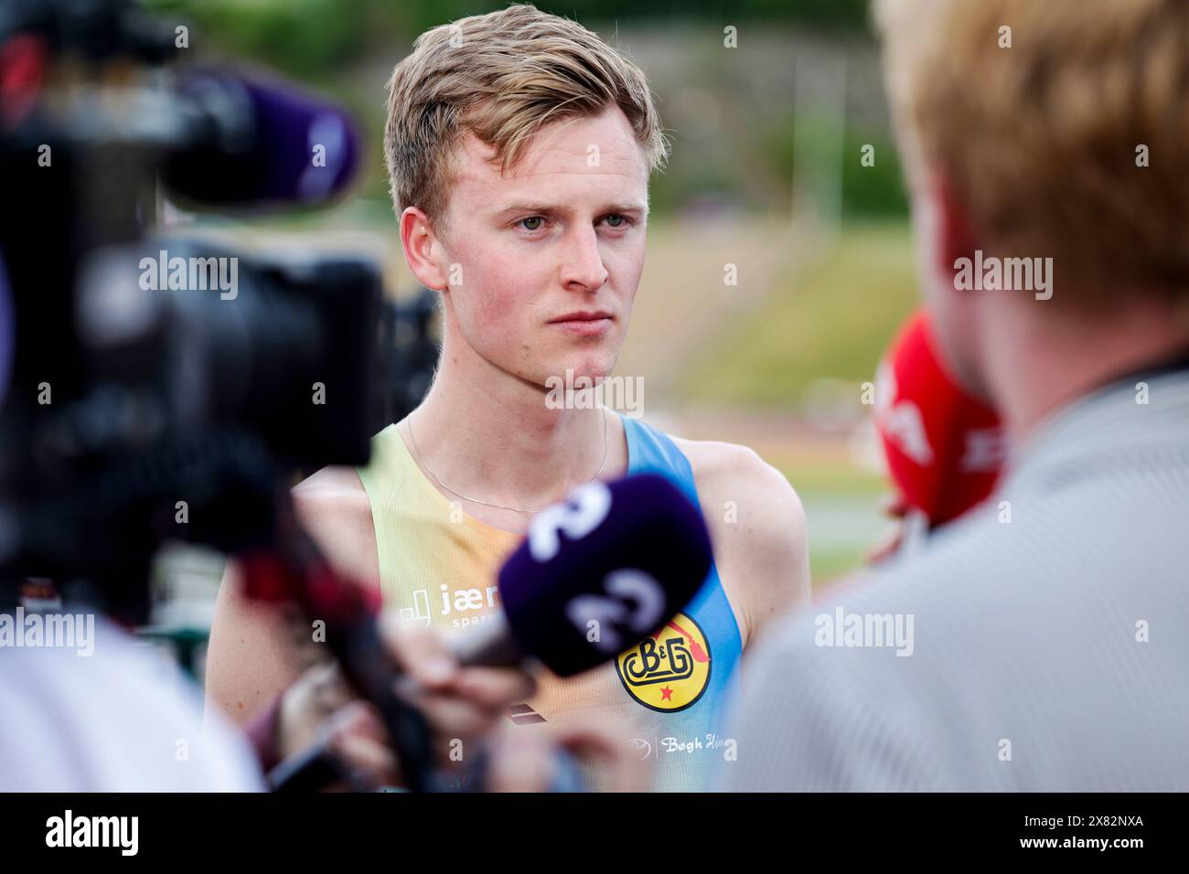 Oslo 20240522. The Trond Mohn Games track and field event at Fana ...