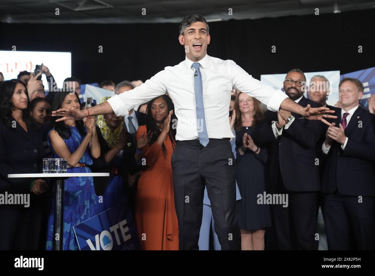 Prime Minister Rishi Sunak during a General Election campaign event at ...