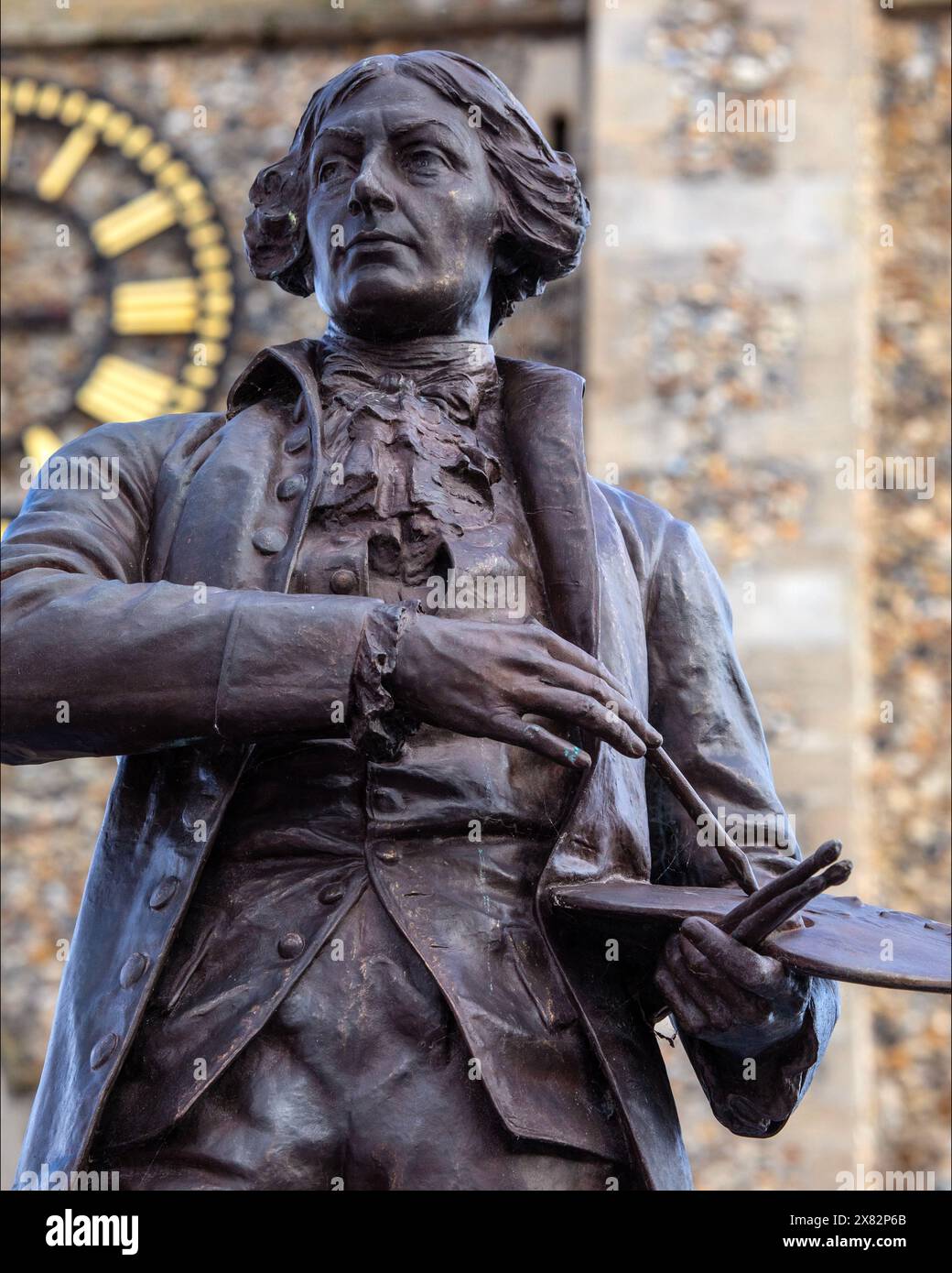 Suffolk, UK - October 28th 2023: Statue of famous English painter ...