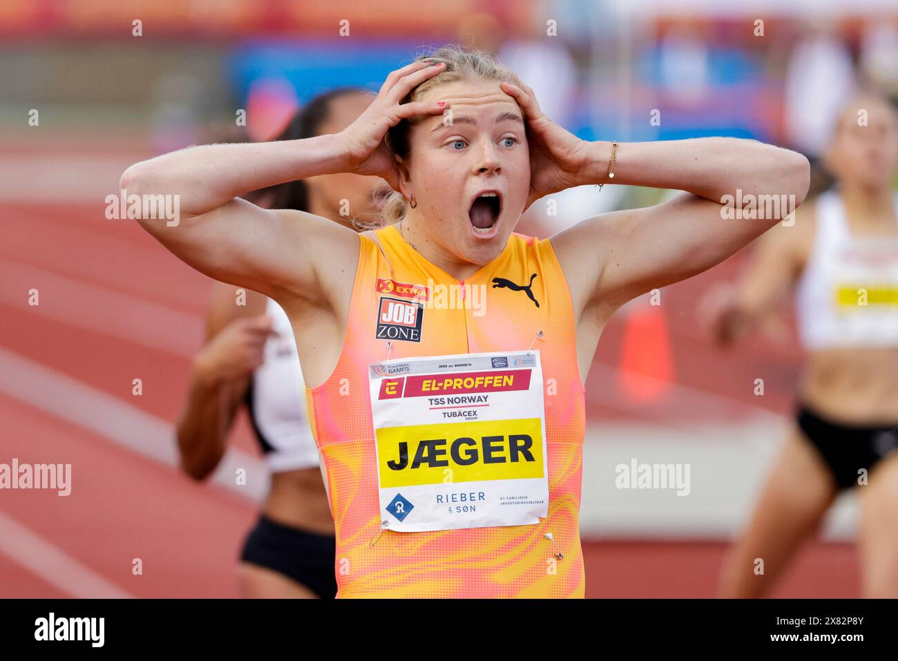 Oslo 20240522. The Trond Mohn Games track and field event at Fana ...