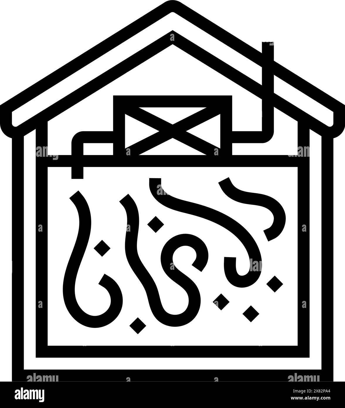 air circulation ventilation line icon vector illustration Stock Vector ...