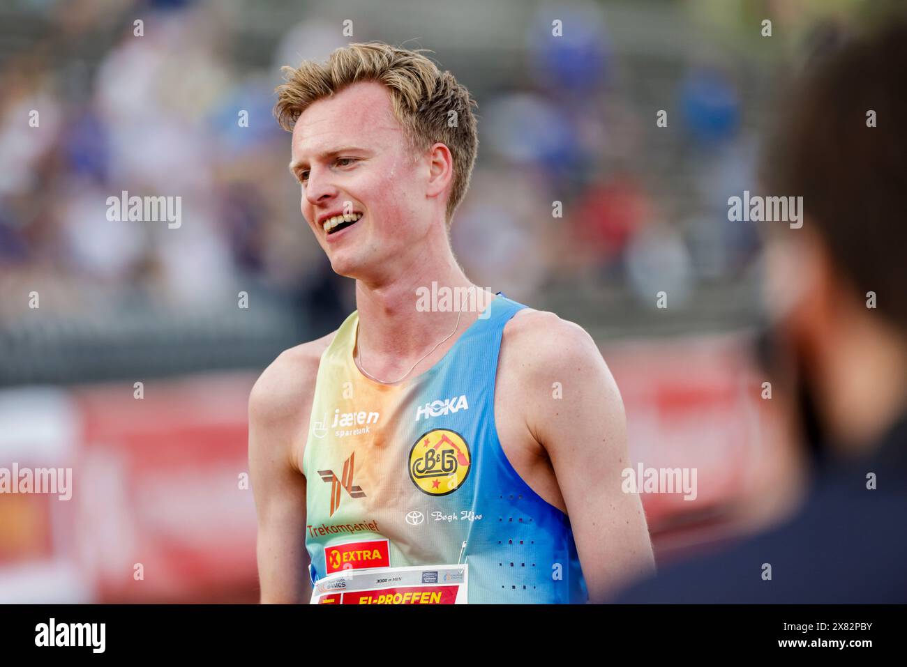 Oslo 20240522. The Trond Mohn Games track and field event at Fana ...