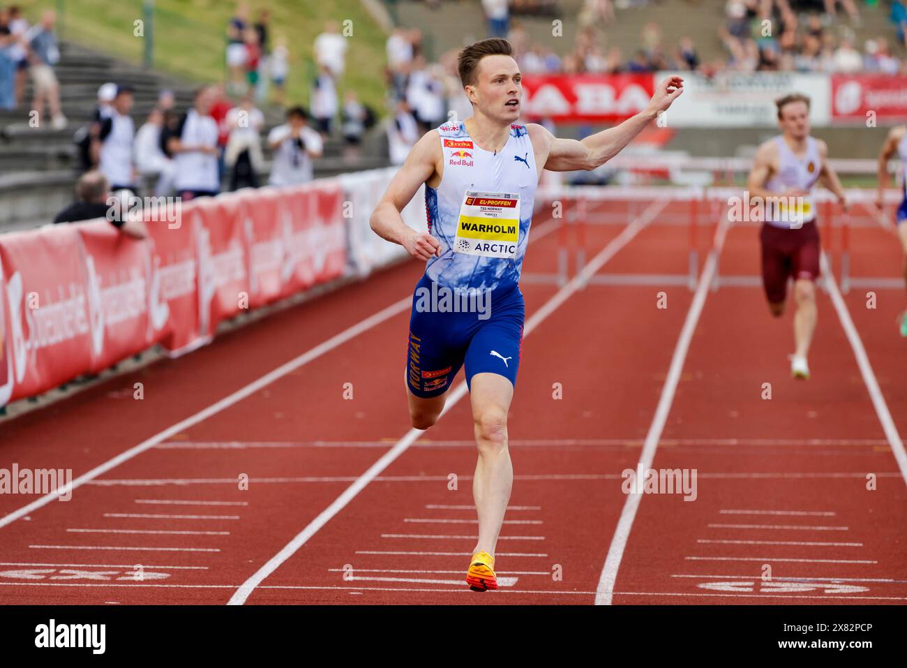 Oslo 20240522. The Trond Mohn Games track and field event at Fana ...