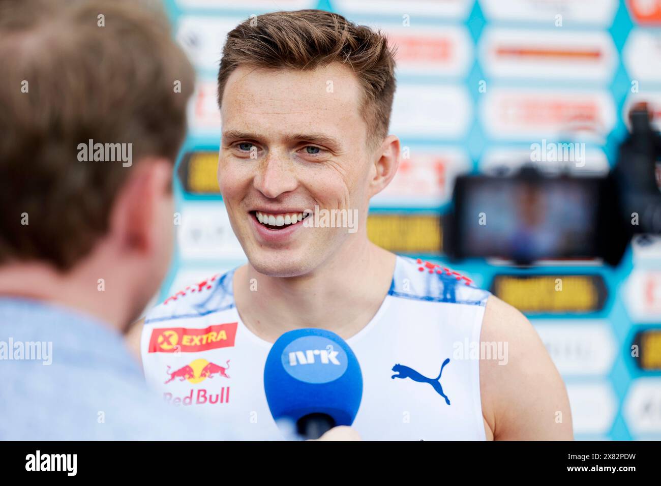 Oslo 20240522. The Trond Mohn Games track and field event at Fana ...
