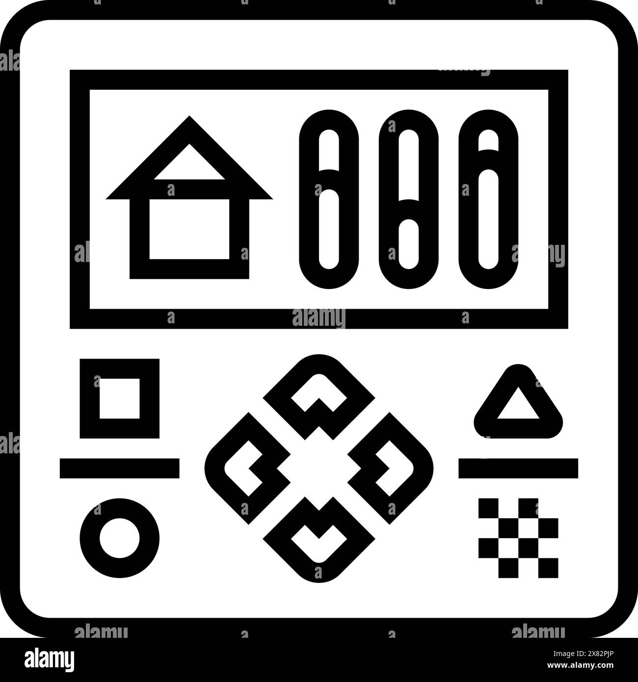 ventilation control line icon vector illustration Stock Vector Image ...