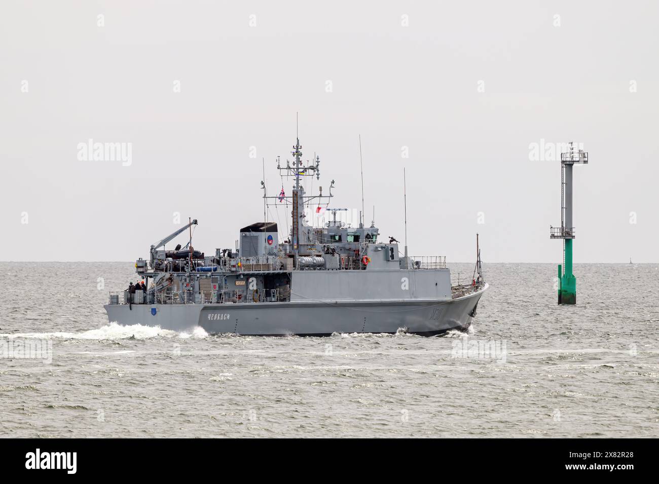 The Ukrainian Navy mine warfare vessel Cherkasy (M311). The Sandown ...