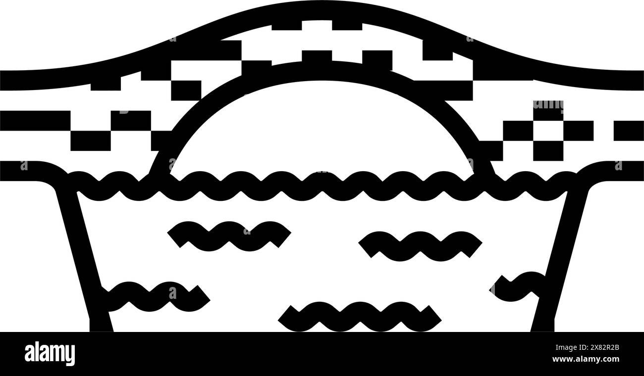 box girder bridge line icon vector illustration Stock Vector Image ...