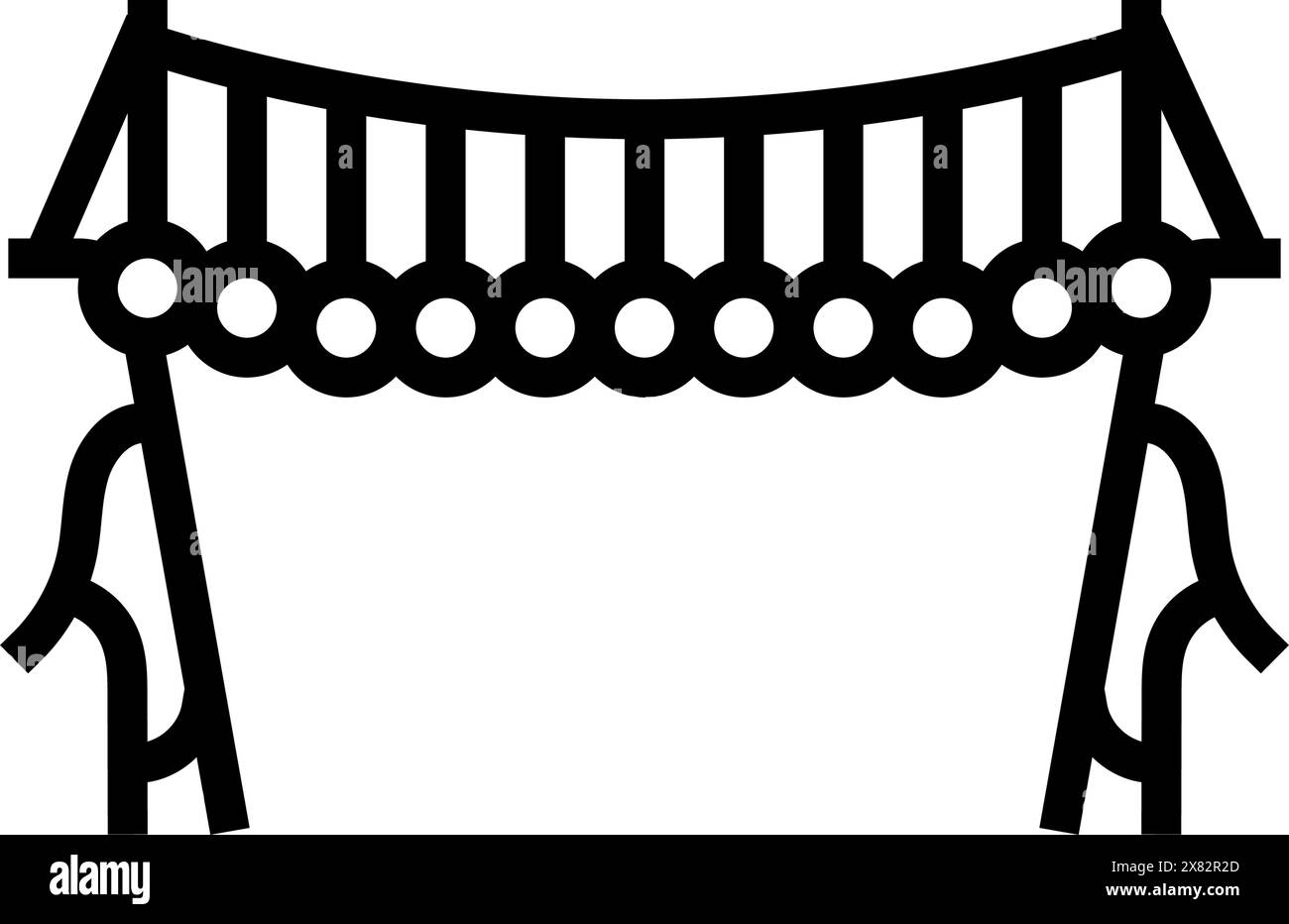 wooden bridge line icon vector illustration Stock Vector Image & Art ...