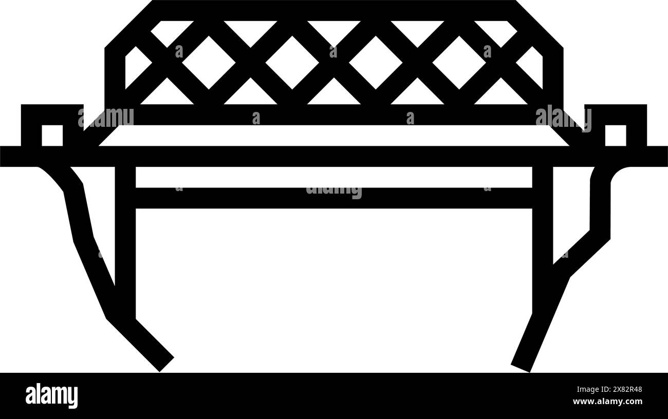 bailey bridge line icon vector illustration Stock Vector Image & Art ...