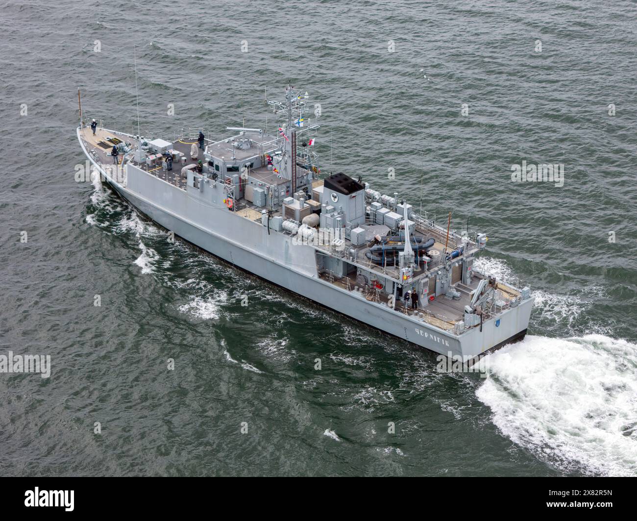 The Ukrainian Navy mine warfare vessel Chernihiv (M310). The Sandown ...