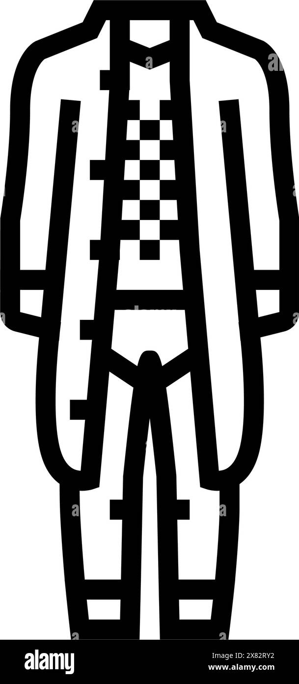 black clothing goth subculture line icon vector illustration Stock ...