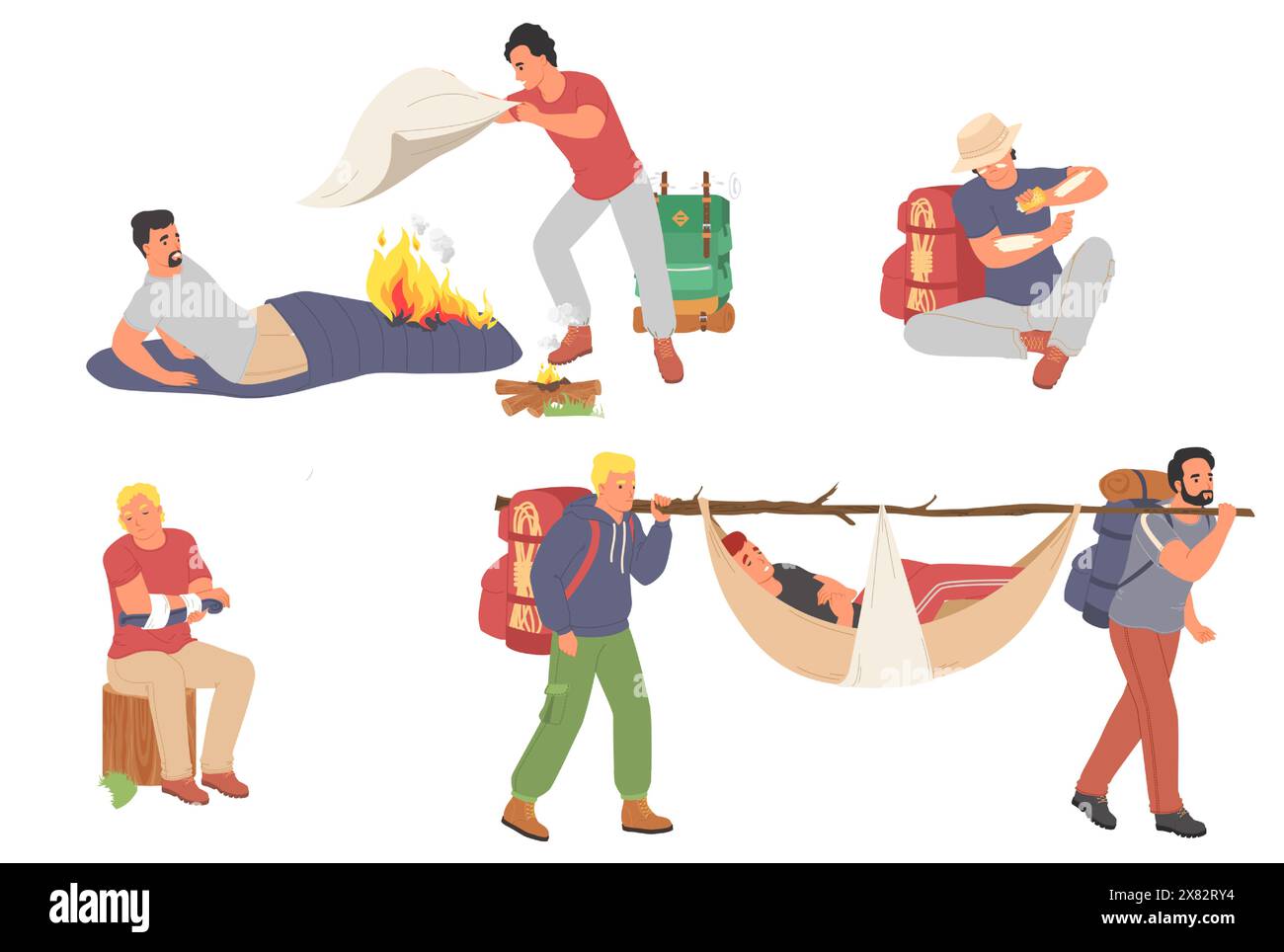 People help fire accident Stock Vector Images - Alamy